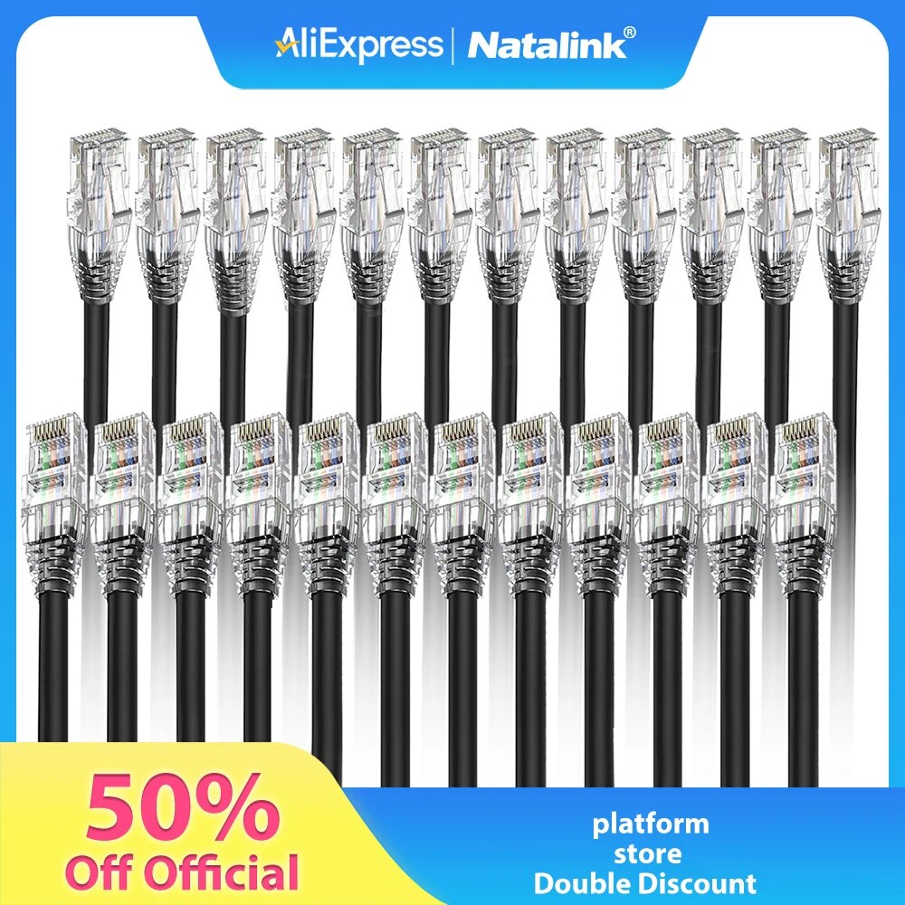 NATALINK Cat6a Ethernet кабель 2FT