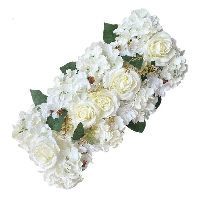 Декоративная свадебная арка из шелковых цветов, Белый А