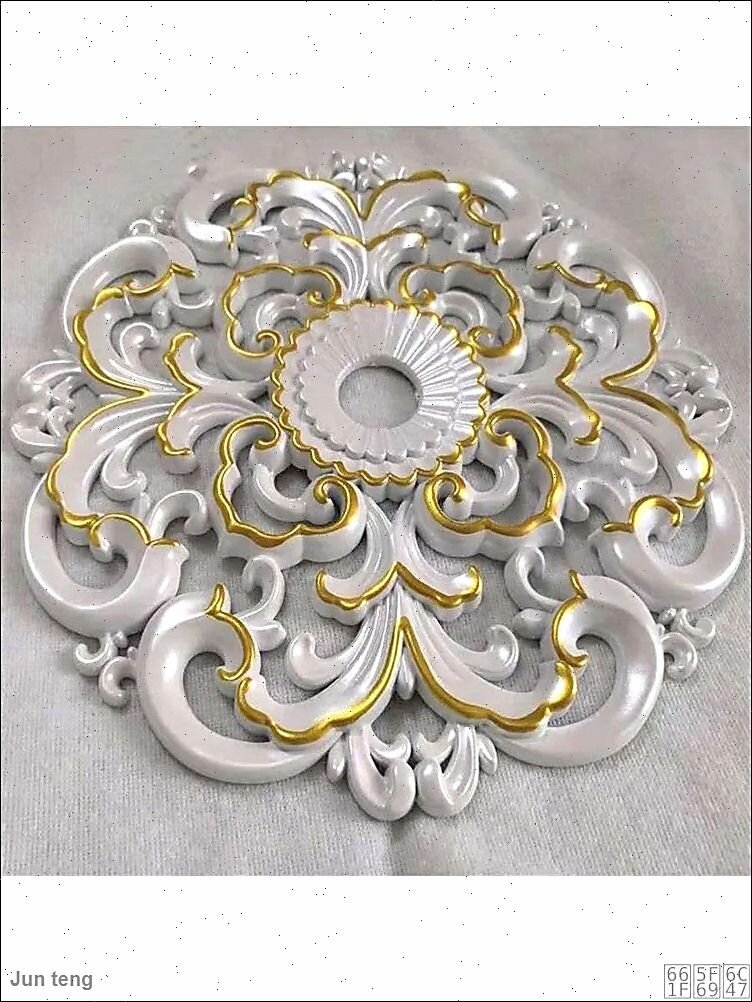 Розетка потолочная инжекционная под люстру/ Подходит для резных декораций на стенах/ мебели