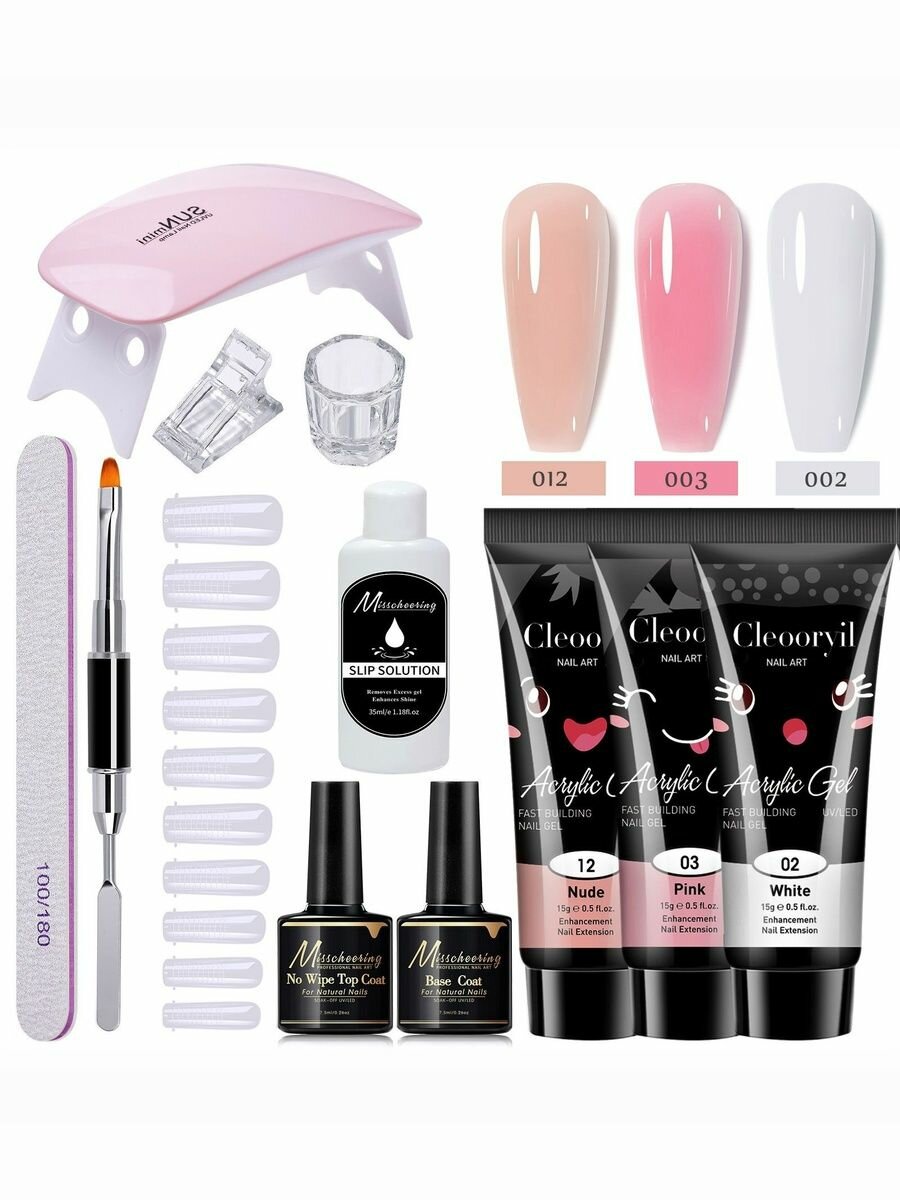 Набор клея для наращивания ногтей Brush nail art crystal