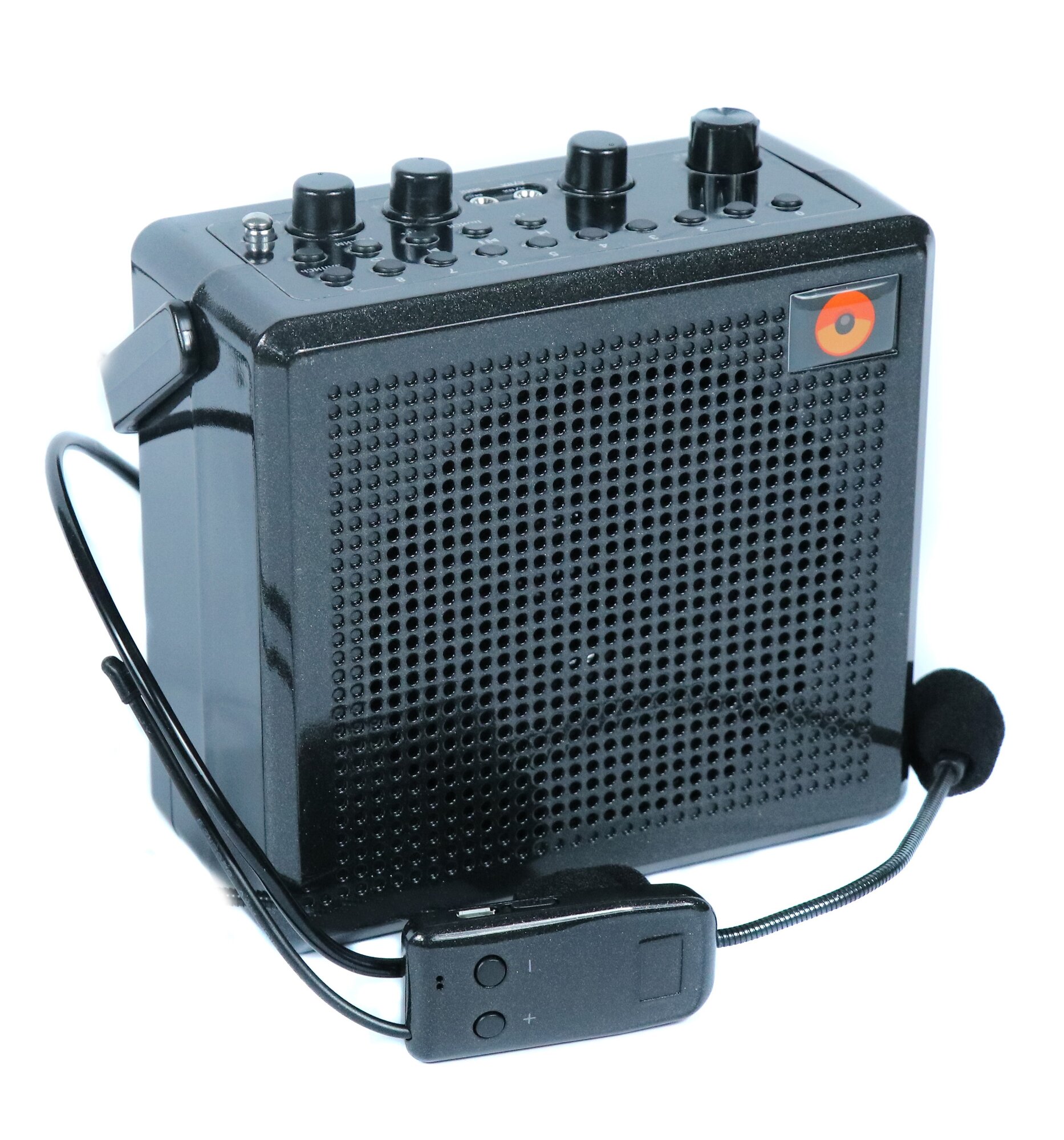 Громкоговоритель с беспроводным микрофоном РМ-91 мощность 70 Ватт, черный, реверберация, тональность, аккумулятор