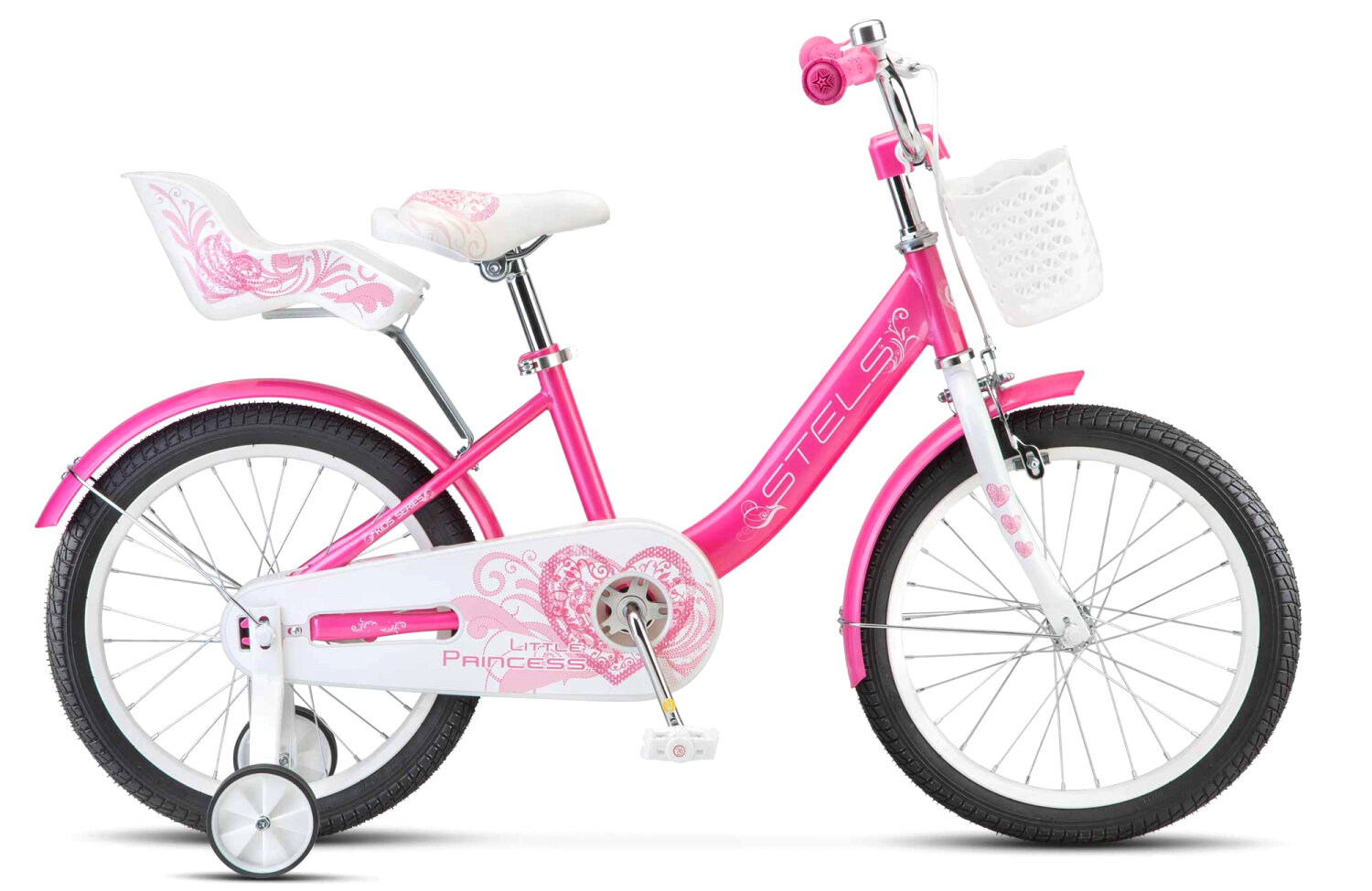 Детский велосипед Stels Little Princess 18, год 2026, цвет Розовый