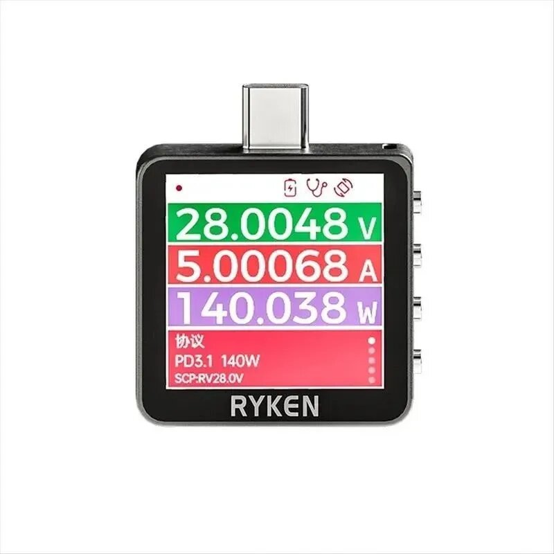 RYKEN Тестер Напряжения И Тока RK-X3 USB-Детектор Зарядки Мобильных Телефонов