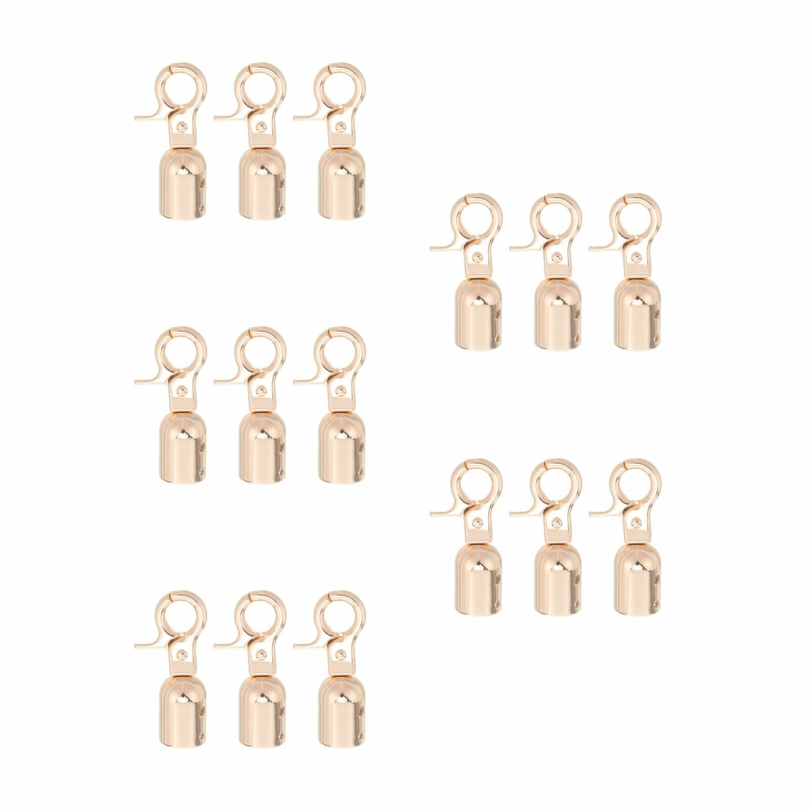 Металлические крепежные крючки для троса, 15 шт, золотистые