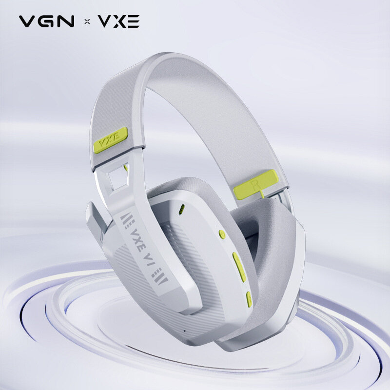 VGN VXE Морская Нимфа V1 Bluetooth 2.4G три-режим легкая игровая гарнитура с микрофоном для ПК - белый