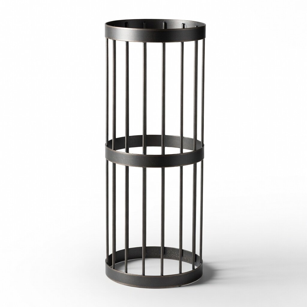 Сетка для камней "Везувий", на трубу, для бани, встраиваемая, кожух "под камни", сталь, высота 78 см