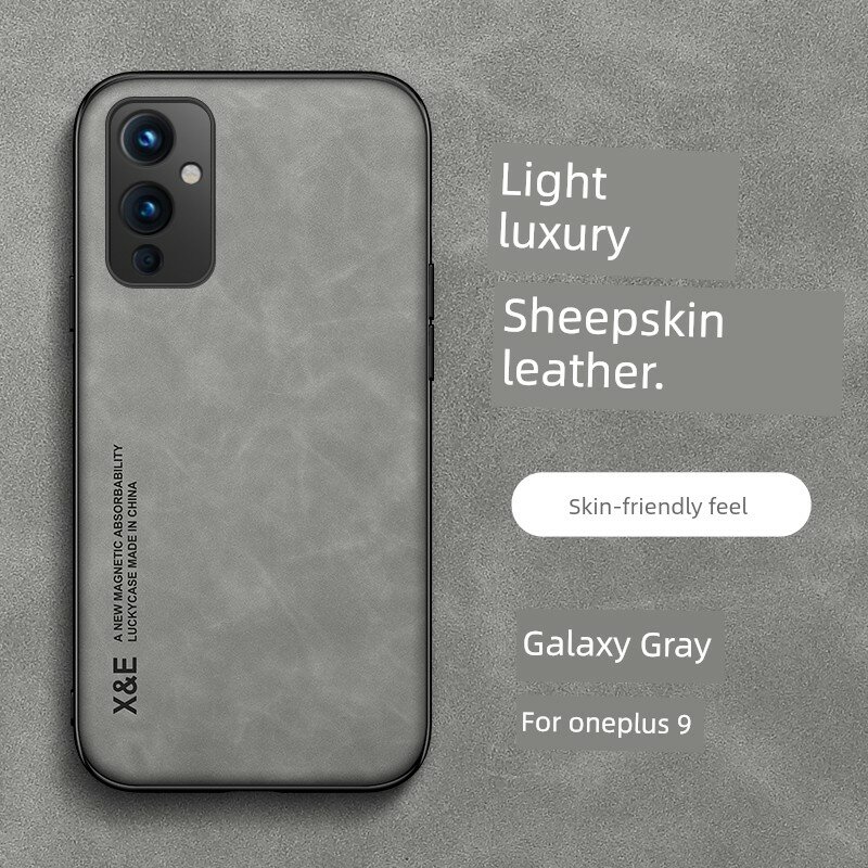 Чехол из сукна для OnePlus 9, цвет Galaxy Gray - легкий, приятный на ощупь, полная защита