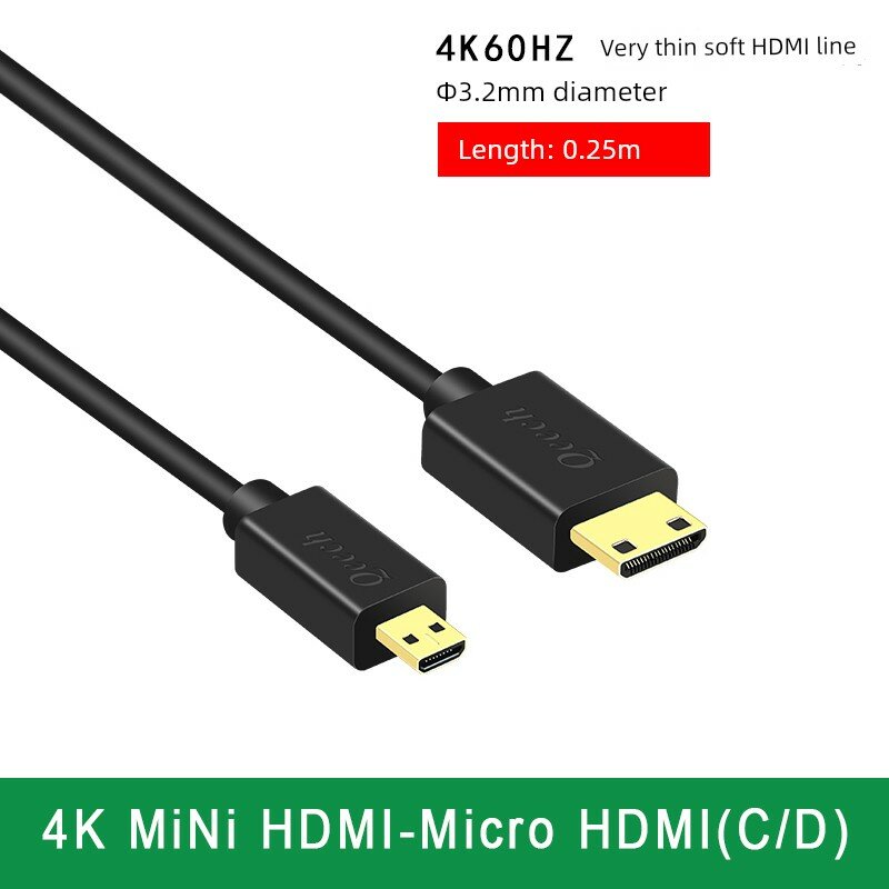 Кабель HDMI Mini к Micro, 0.25 м, 4K для компактного камера