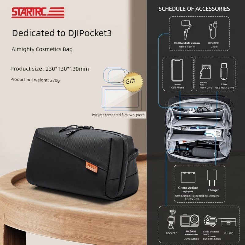 STARTRC GO3/3S совместимый карманный чехол для камеры Insta360 GO3/3S с многосекционным хранением