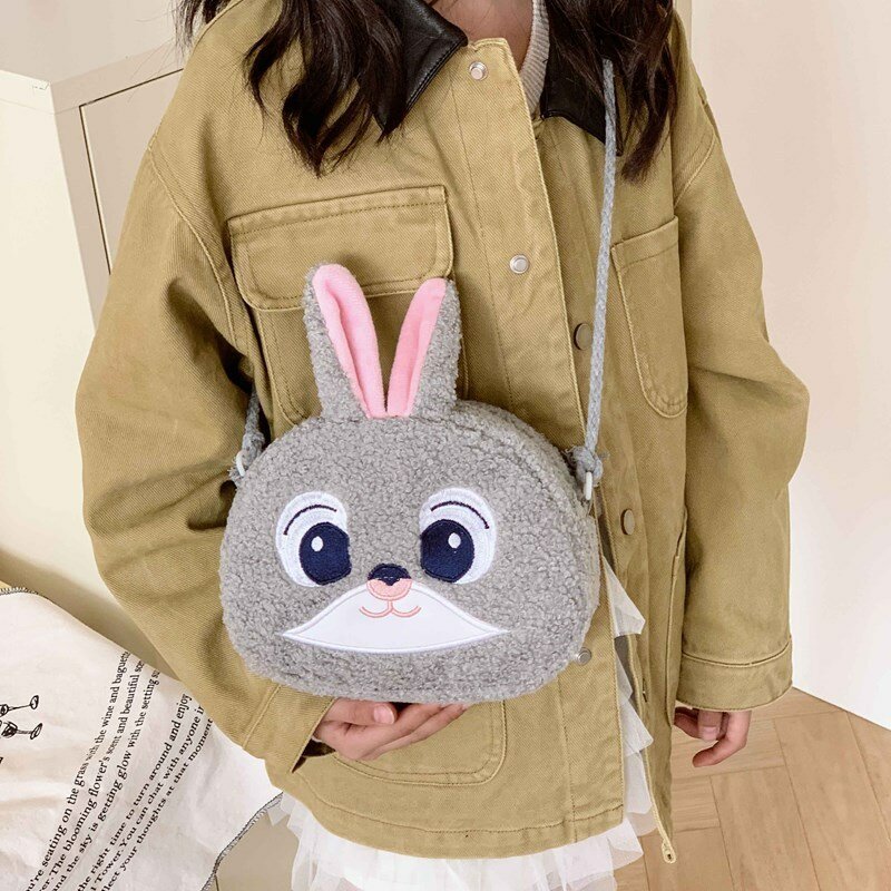 Мягкая плюшевая игрушка кролик медведь животное детский рюкзак с забавным дизайном для ежедневных прогулок и школы кролик