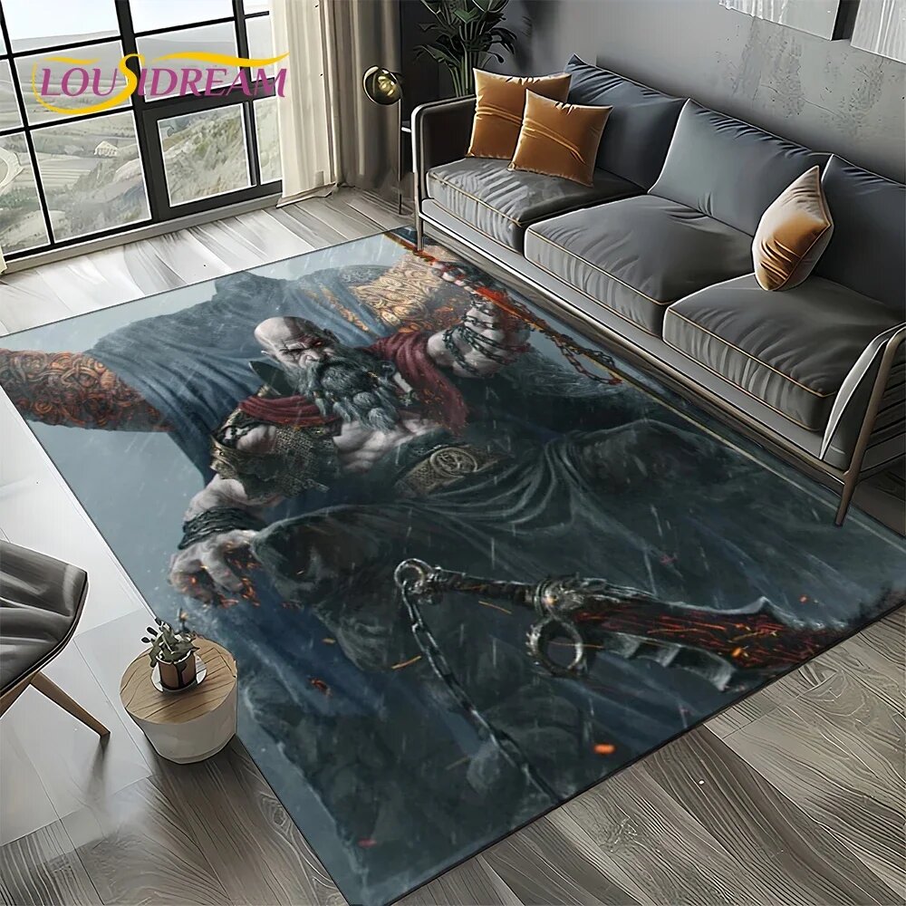 Ковёр LOUSIDREAM Kratos God of War Games Серый, 100x120cm( 39x47in ), 10