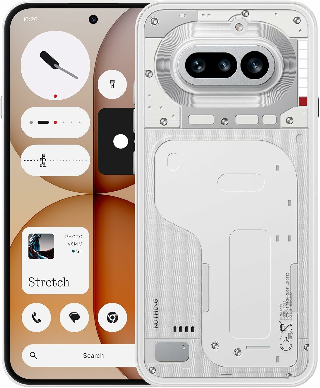 Смартфон Nothing Phone (4A) 12/256 White, 6.78 дюйма, 120Гц, AMOLED