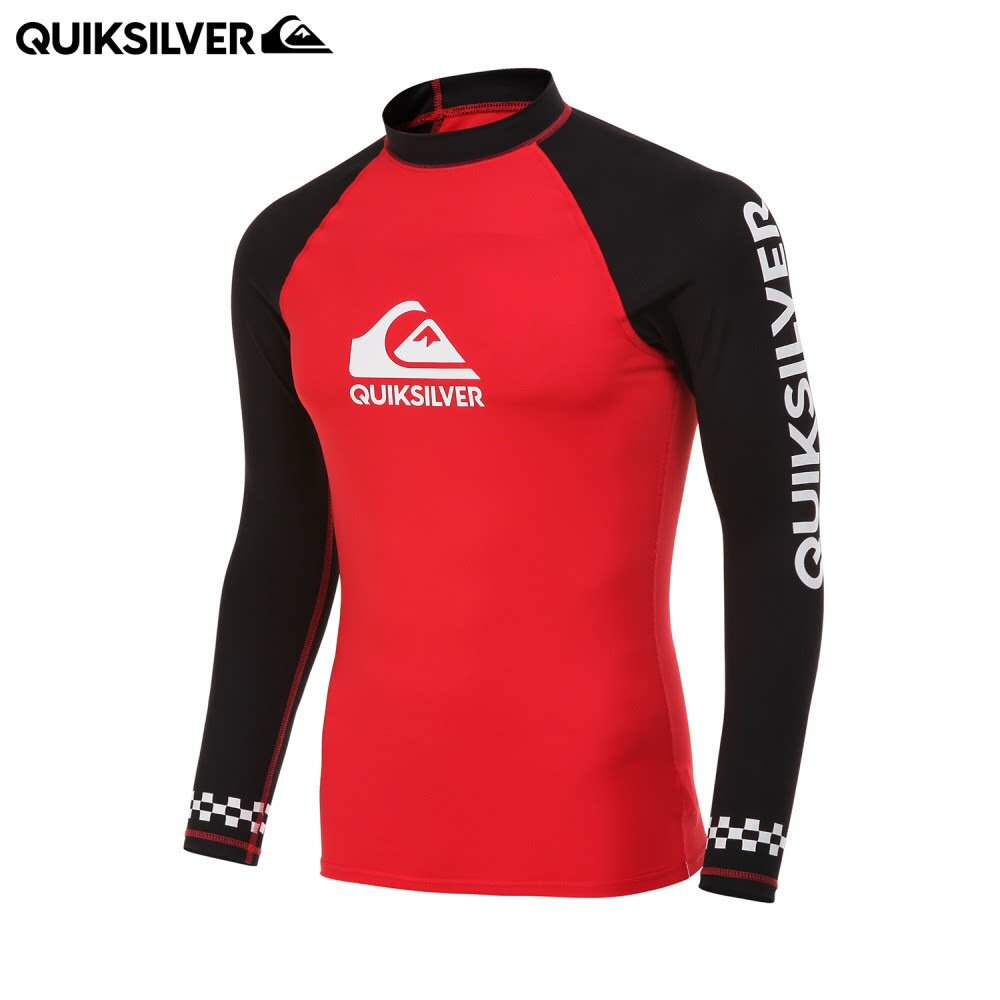 Мужской водонепроницаемый купальный костюм для плавания с защитой от солнца, длинные рукава, красный, размер XL