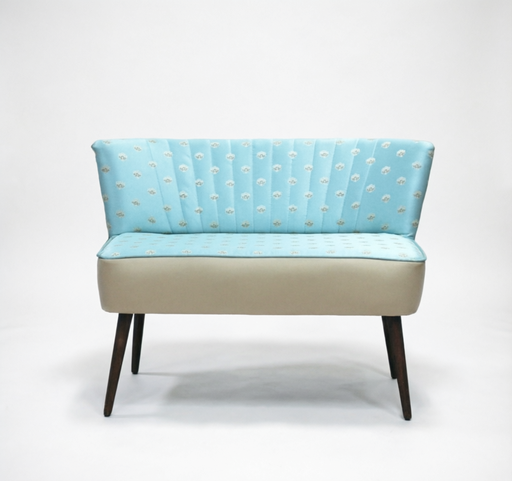 Диван прямой GRUPPO 396 бьерн, размер: 110 х 70 см, искусственная кожа/текстиль, цвет бежевый/бирюза