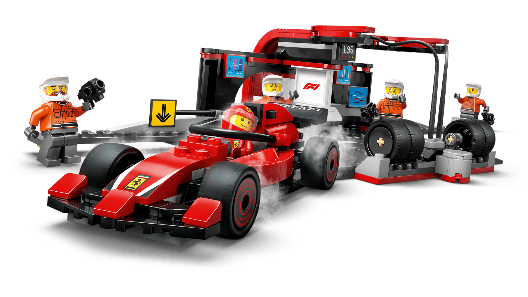 Конструктор LEGO City 60443 Пит-стоп F1 и команда болида Ferrari, 322 дет. — фото 1