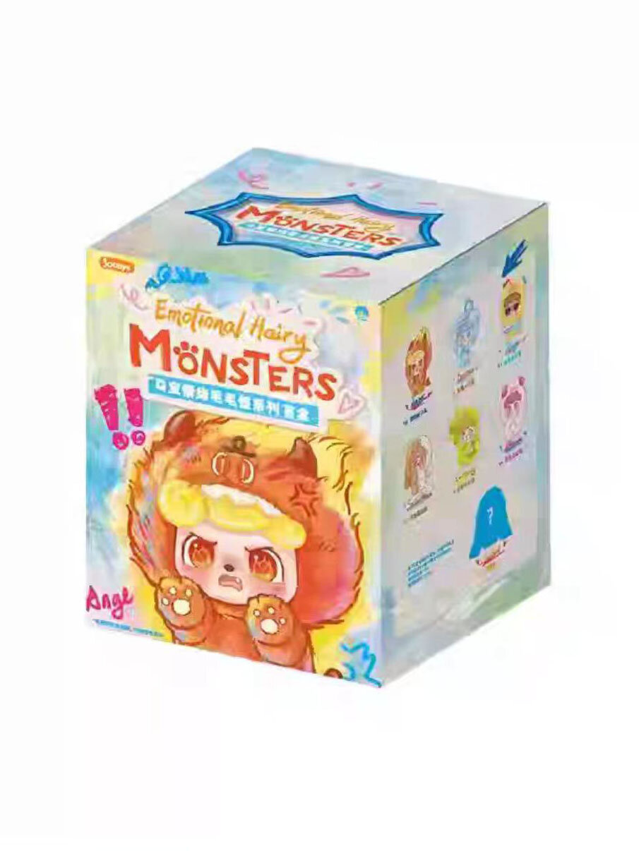 Коллекционная фигурка Слепая коробка JOTOYS Q.Kid Emotional Hairy Monsters Series Figures, плюшевая игрушка
