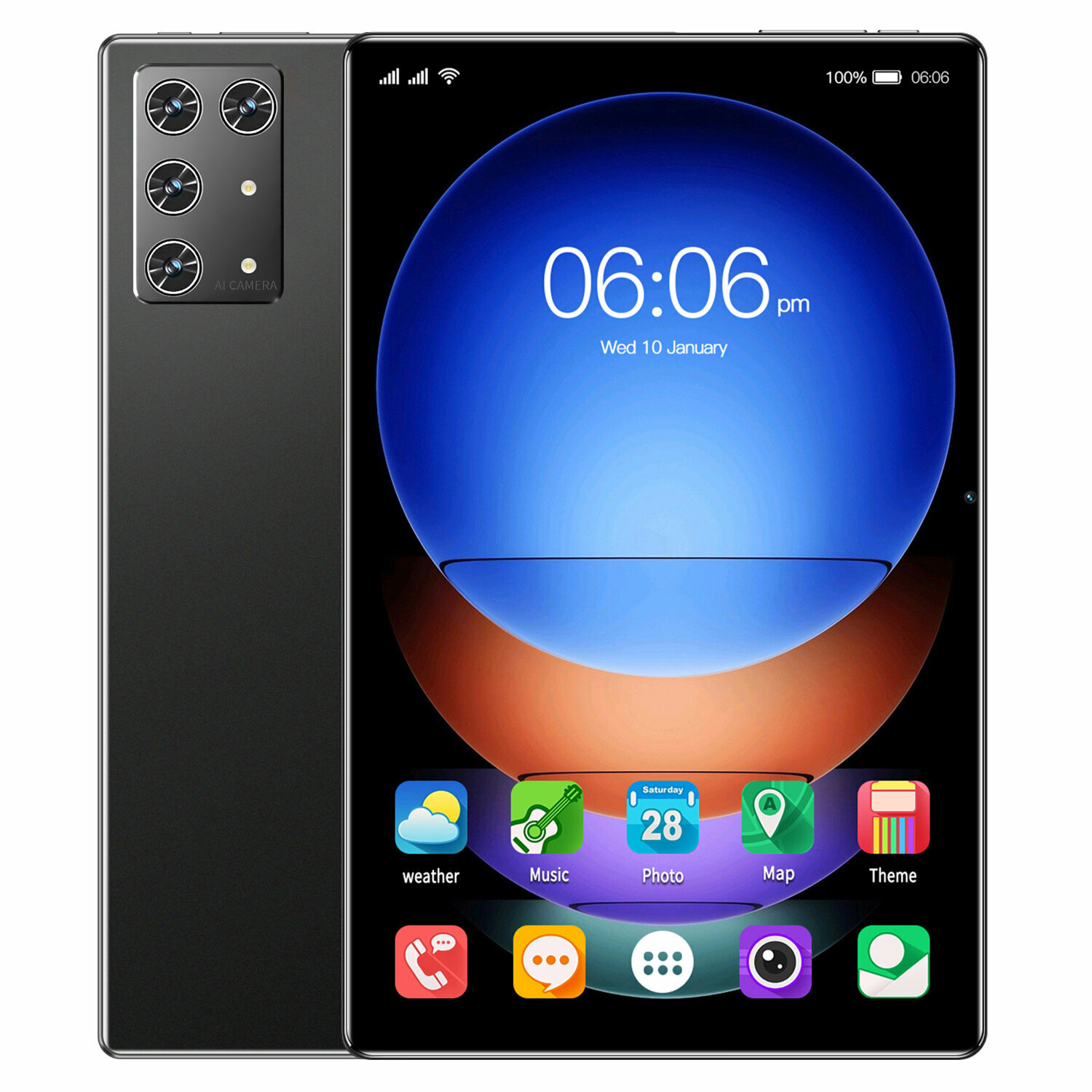 Планшет S25 Ultra для дома и дороги с клавиатурой и мышью, Android 14, 8800мАч, 11.6" экран Две sim-карты, сеть 5G + Wi-Fi