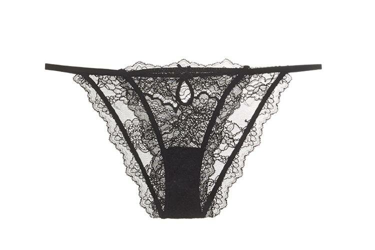 Трусики-стринги женские Victoria's Secret 10396072 черные, S EU