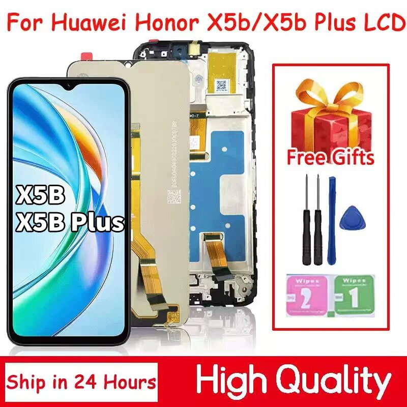 6,56 ' для Honor X5b Plus рамка дисплея для Huawei Honor X5b ЖК-экран X5B сенсорная панель дигитайзер в сборе