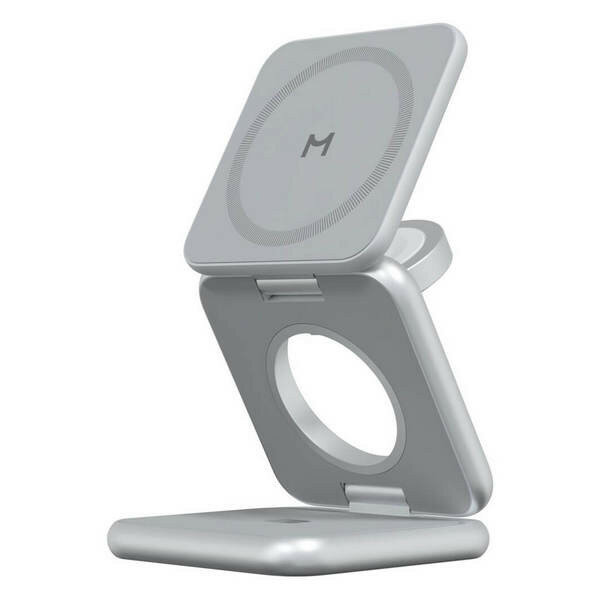 Беспроводное зарядное устройство Magssory Fold Pro 3 в 1 Qi2 (WCH063s) Silver