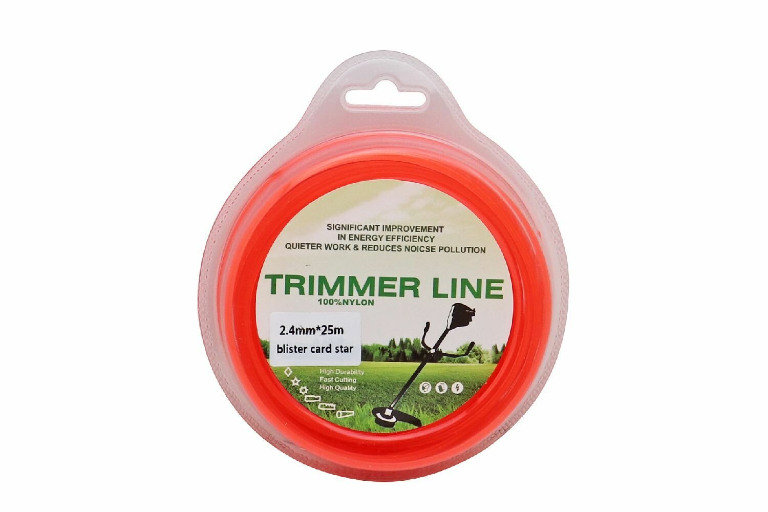 Леска триммерная (2,4*25м) TRIMMER LINE в блистере (звезда)