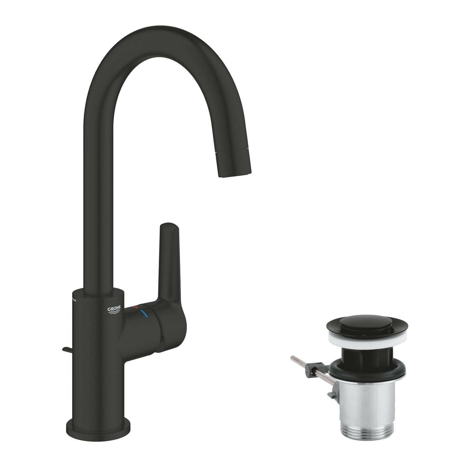 Смеситель GROHE Start 242032432, матовый черный, однорычажный для раковины