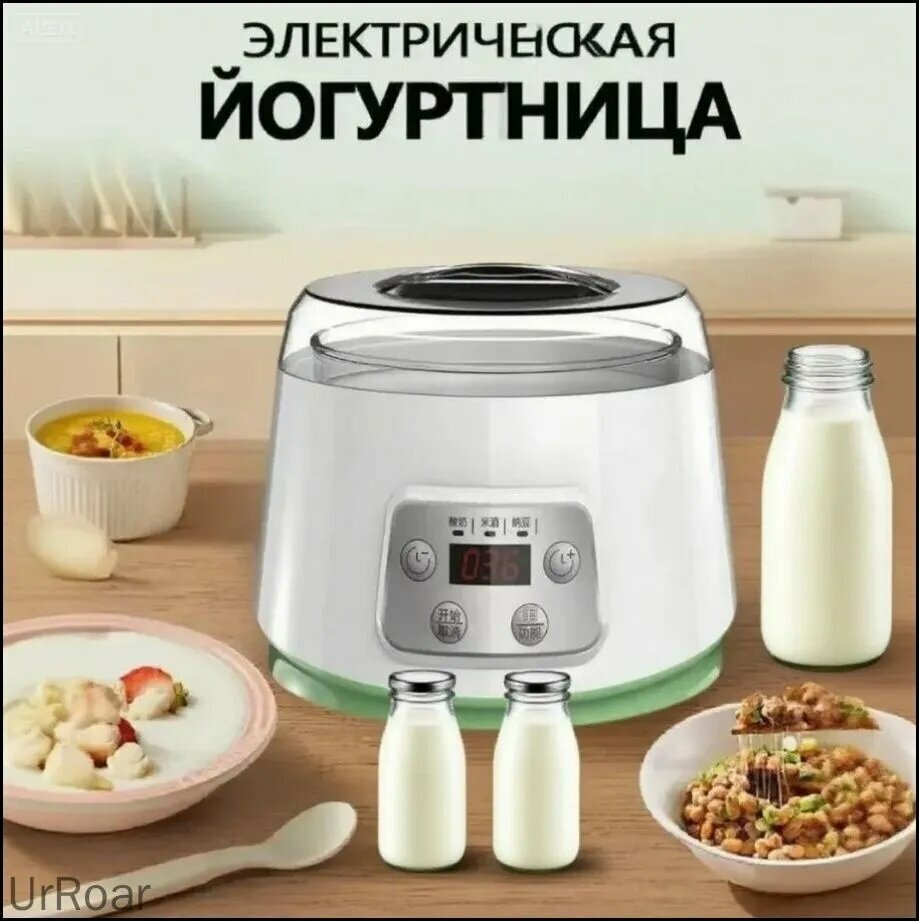 Йогуртница, Таймер и поддержание температуры, Стеклянные емкости и компактный дизайн