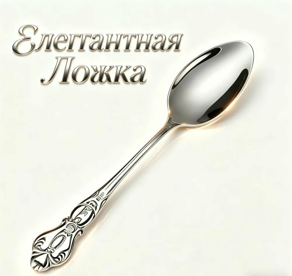 Серебряная ложка детская "KRASHE"