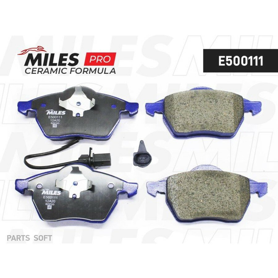 MILES E500111 Колодки тормозные FORD GALAXY 95-06/VW SHARAN 95-10 передние Ceramic ()