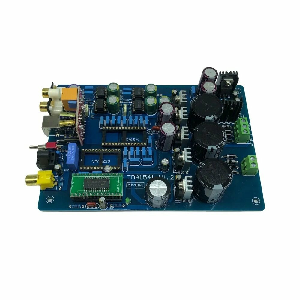 Плата оптоволоконного коаксиального декодера CYJ-TDA1541 (включая USB, за исключением микросхем TDA1541 и SAA7220)