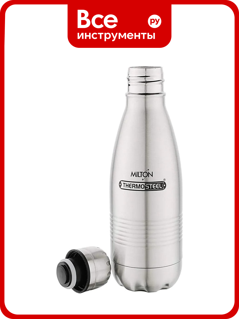 Термобутылка MILTON DUO DLX 350 Duo, 0.35 л, Steel MB71303-ST, нержавеющей стали