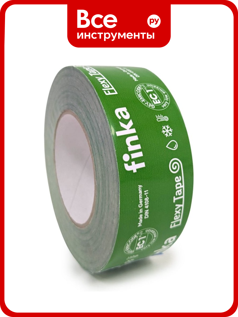 Клейкая лента Finka Flexy Tape 50 ммх25 м для склейки мембраны и пароизоляции, армированная FFT5025