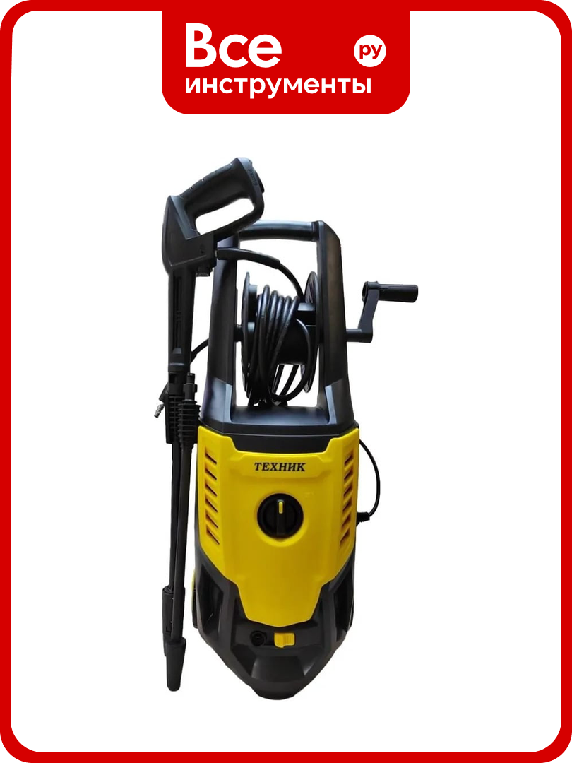 Автомойка ТД Техник техник Х-520 2.0 кВт, 160 бар, 6.5-7.0 л, 8.1 кг, 5 м шланг выс. давления, встр. бачок для пены. рег. насадка, 65