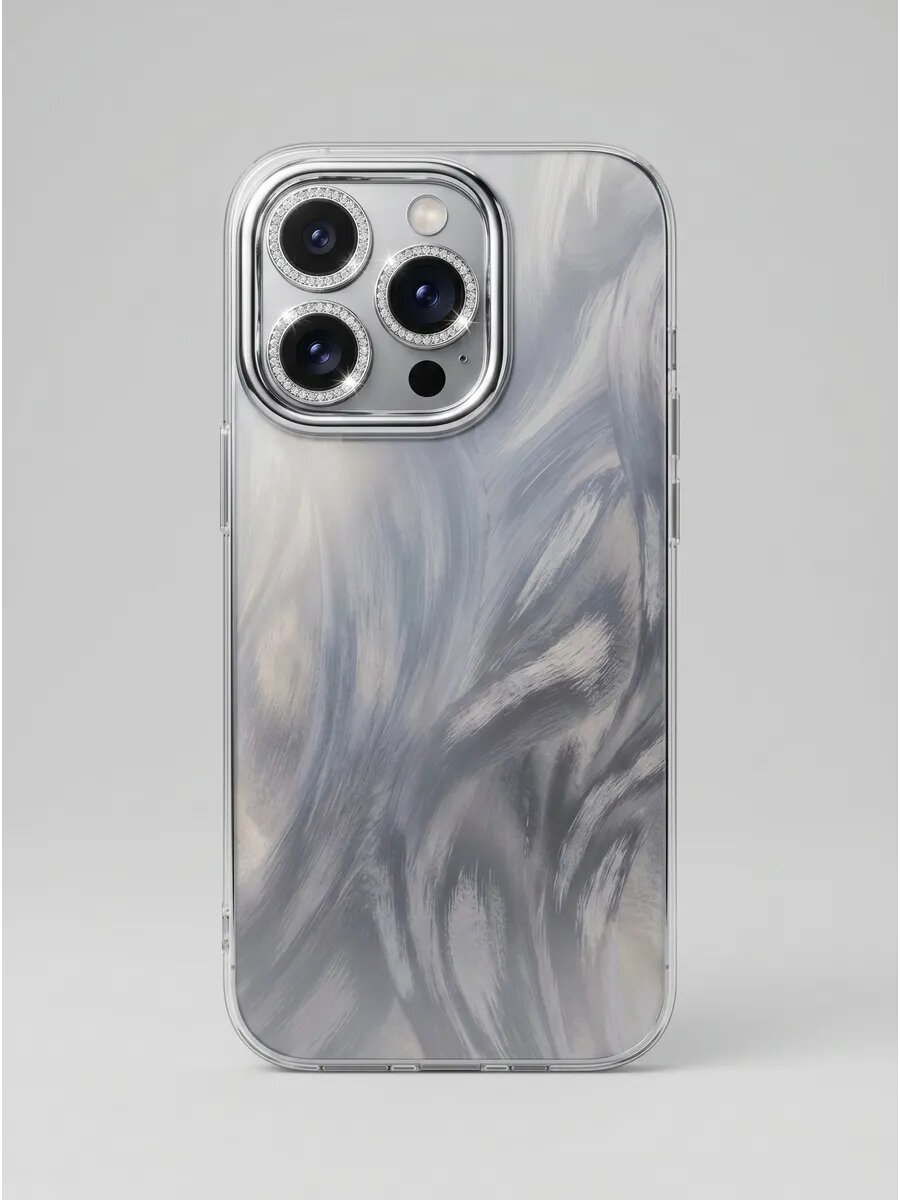 Чехол на Iphone 17 Pro Max противоударный серебро — фото 1