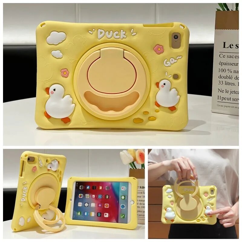 Duck Детский милый вращающийся чехол-подставка для Samsung Galaxy Tab A9+ Plus Case 11 inch 2023