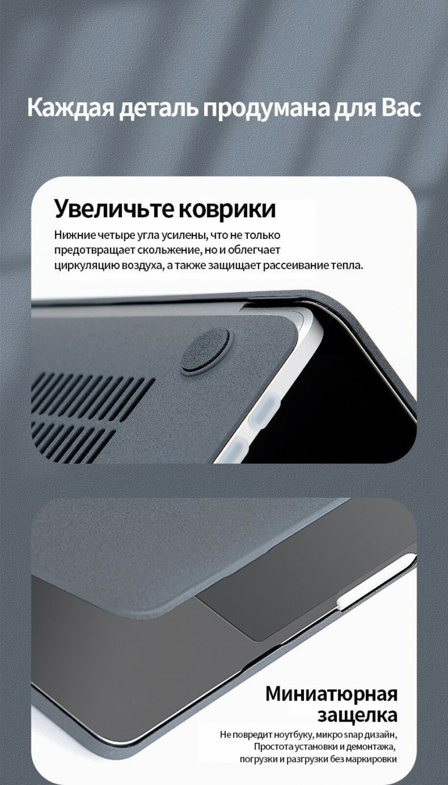 Чехол MyPads для ноутбука MacBook Pro 15 дюймов A1707/A1990 (2016-2019), пластиковый противоударный корпус, синий
