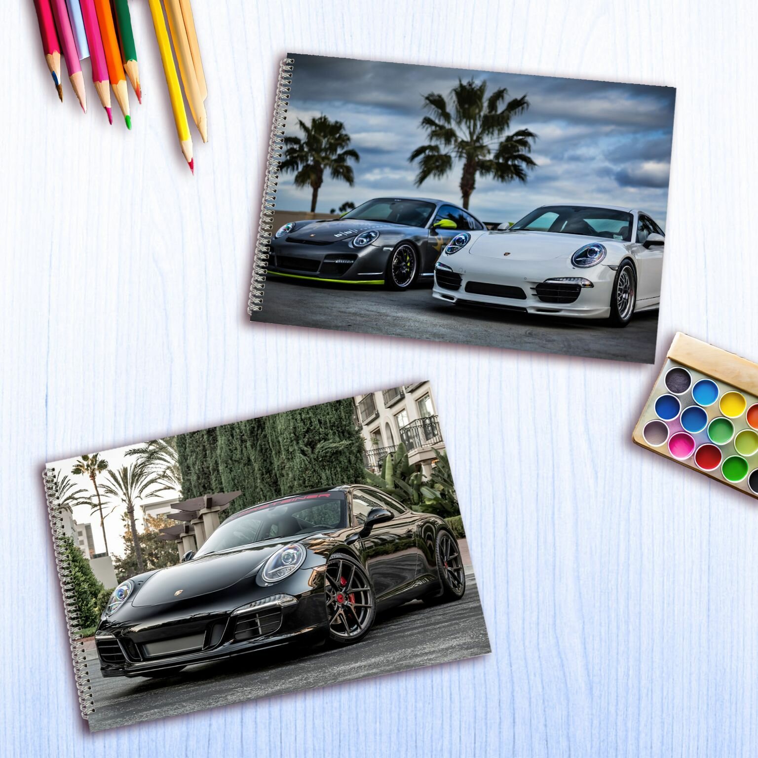 Альбомы для рисования автомобили Порше Porsche