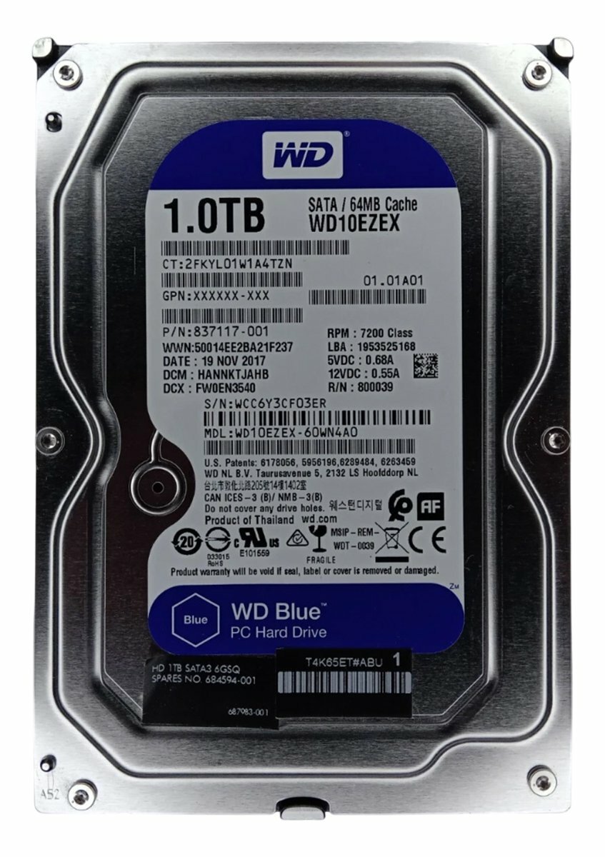 Жесткий диск HP 1Tb 7200 SATAIII 3.5" HDD 687983-001