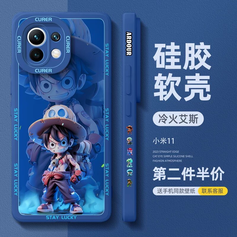 Жидкий силиконовый чехол для Xiaomi 11 Ultra, Клайн синий с узором Холодный Огонь Айс, премиум защитный дизайн