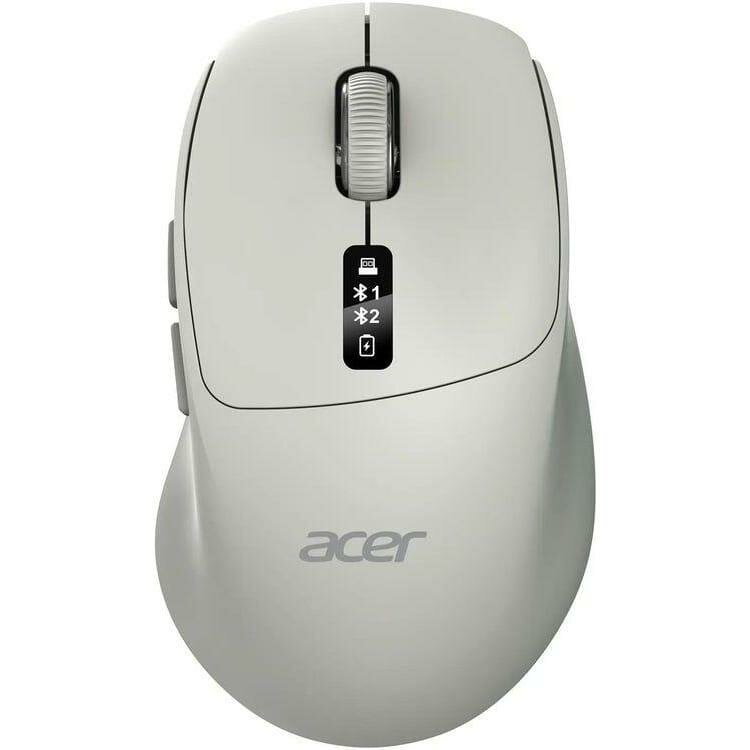 Мышь беспроводная Acer OMR503, Bluetooth/Радио, оптическая, USB, 3200dpi, светло-серый [zl. mce11.01c]