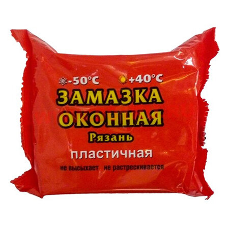 Замазка для окон гамма, брикет, герметичность, прочность, 0,4кг