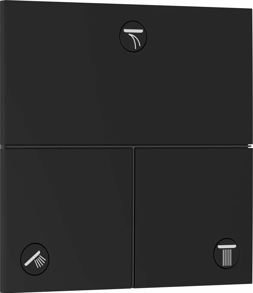 Переключатель на 3 положения Hansgrohe ShowerSelect Comfort E 15573670 черный матовый