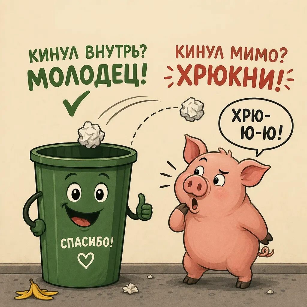 Наклейка "Млодец/Хрюкни" 15х15 см