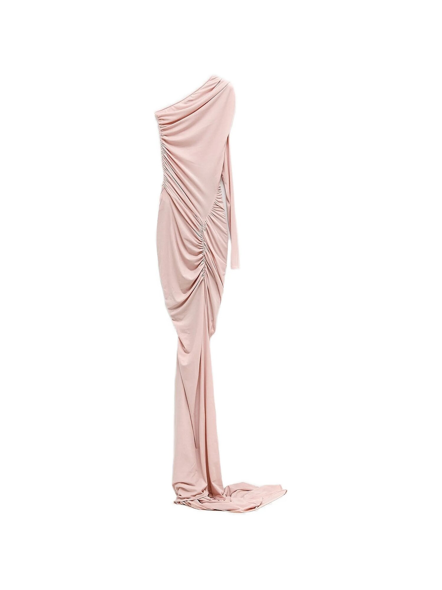 Платье Maxi one-shoulder ruched dress