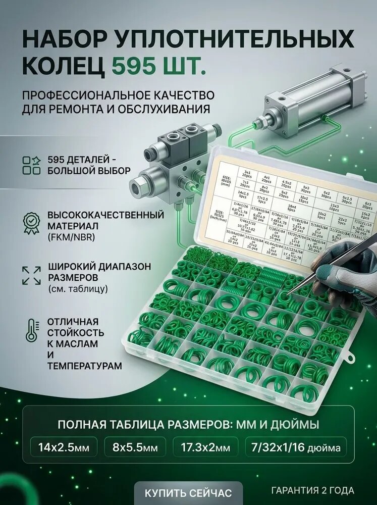 Комплект уплотнительных колец для кондиционера595 — фото 1