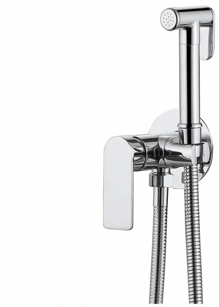Смеситель с гигиеническим душем Abber Weiss Insel AF8025 хром