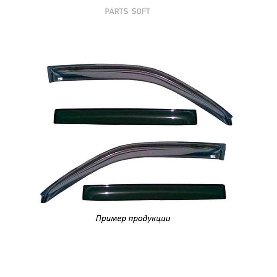 Дефлекторы окон RENAULT SANDERO II 12=>, SANDERO STEPWAY II 14=> хэтч (накладной, скотч 3М) . от официального дистрибьютора, REIN, артикул REINWV503