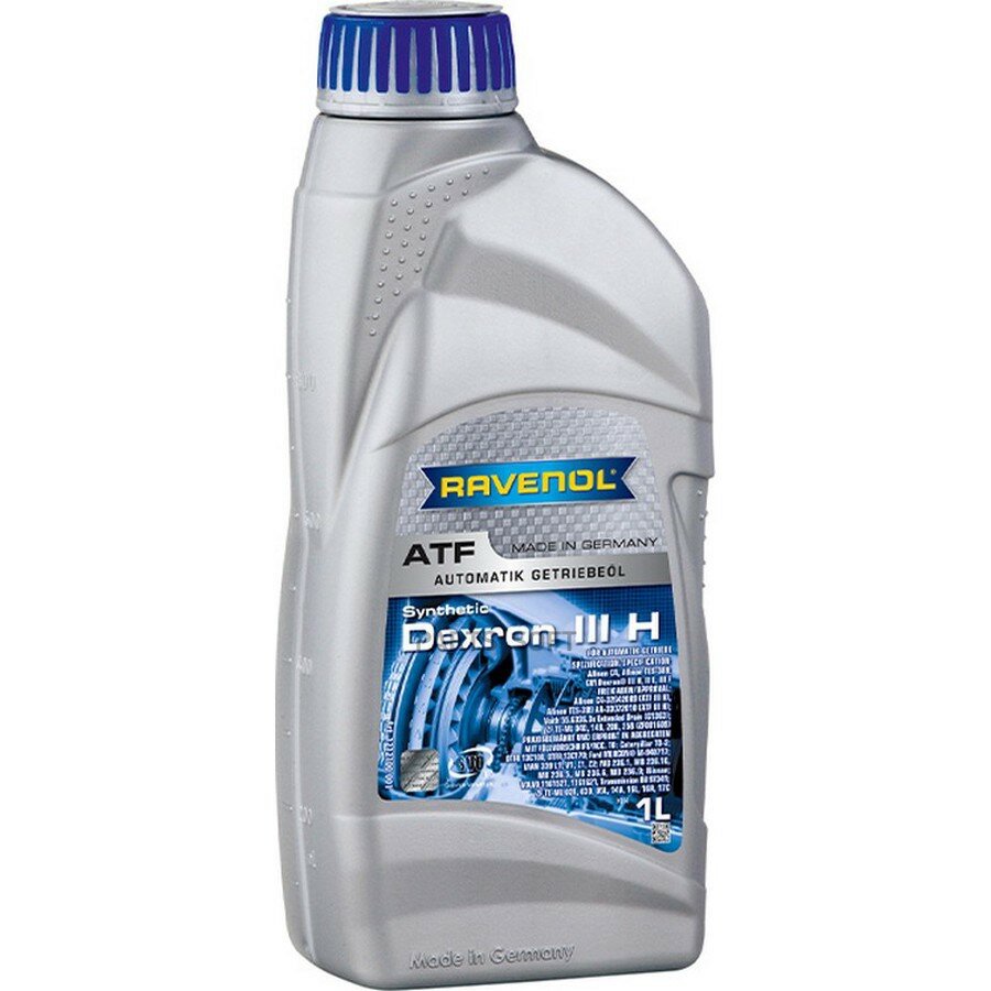 Масло трансмиссионное ATF Dexron III H 1л (синтетика) от официального дистрибьютора, RAVENOL, артикул 1212100001