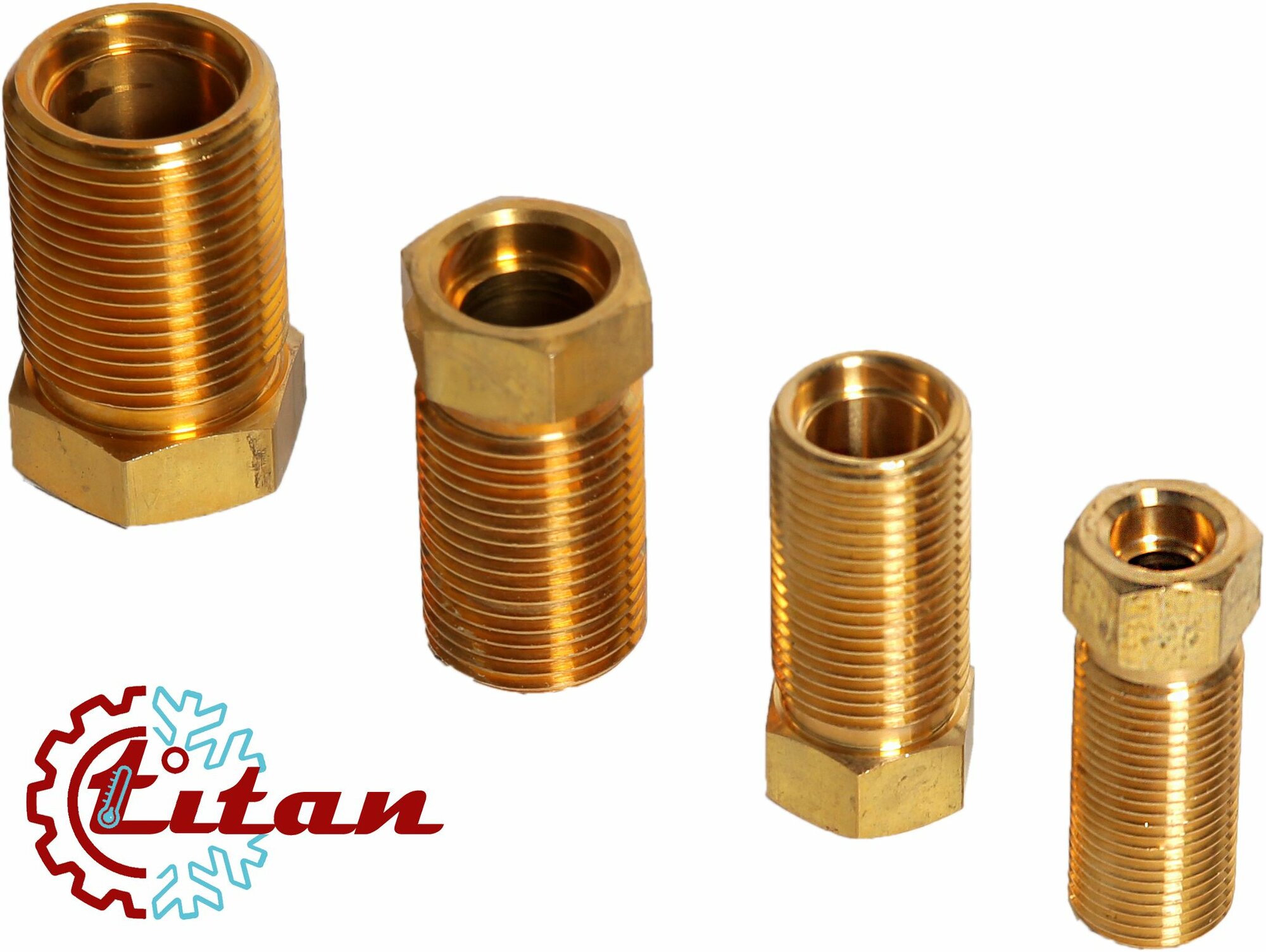 Штуцер латунный O-RING 5/8 -18UNF H-35мм. под пайку TITAN