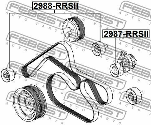 Ролик натяжной LAND ROVER RANGE ROVER SPORT 2005-2009 FEBEST 2987-RRSII